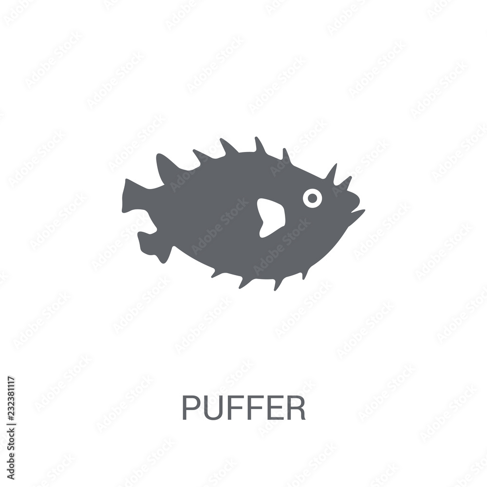 Puffer icon. Trendy Puffer logo concept on white background from ...