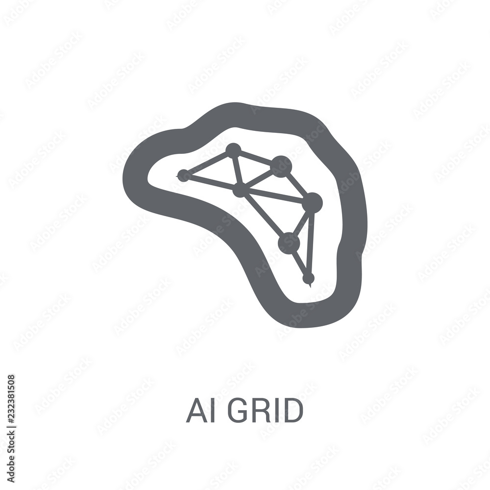AI grid icon. Trendy AI grid logo concept on white background from ...