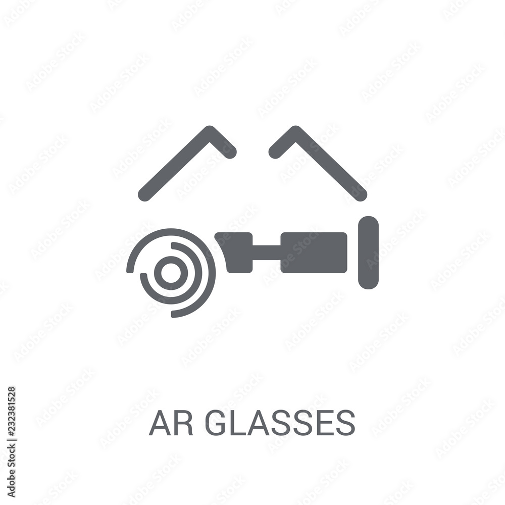 Ar glasses icon. Trendy Ar glasses logo concept on white background ...