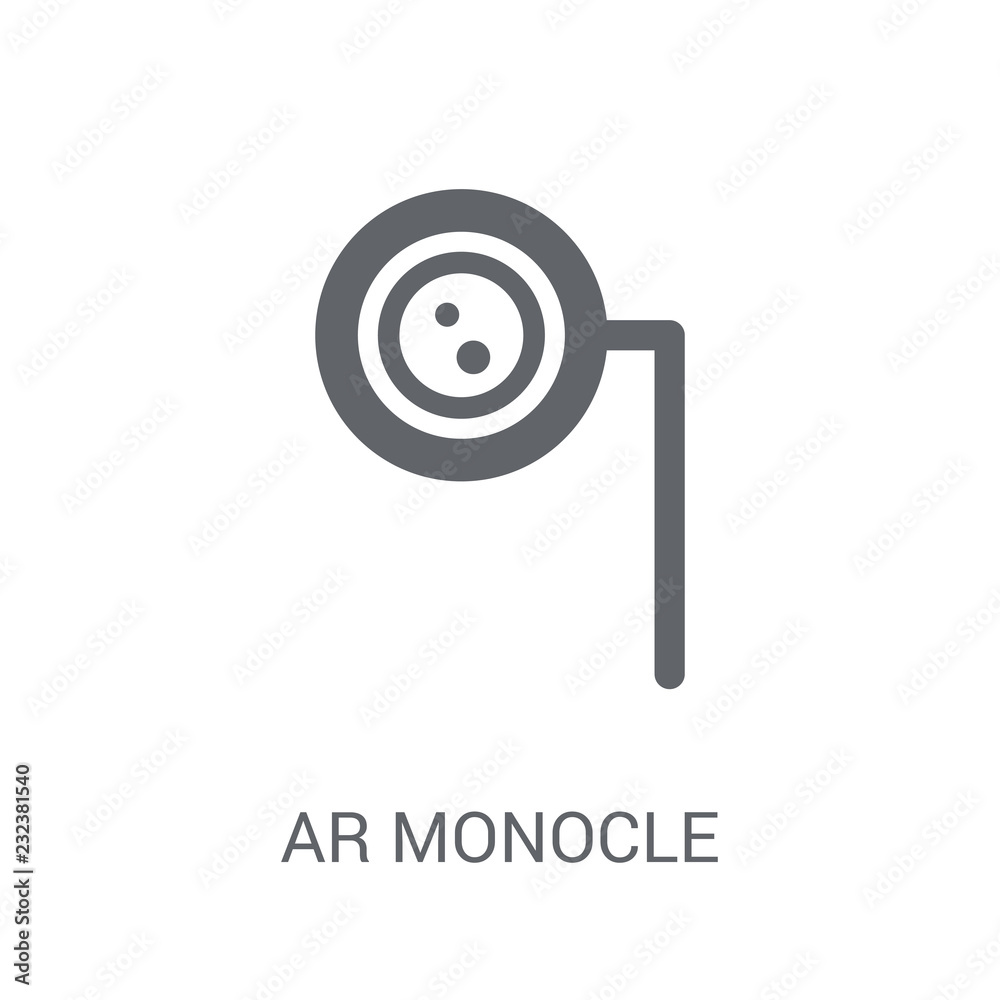 Ar monocle icon. Trendy Ar monocle logo concept on white background from Artificial Intelligence ...
