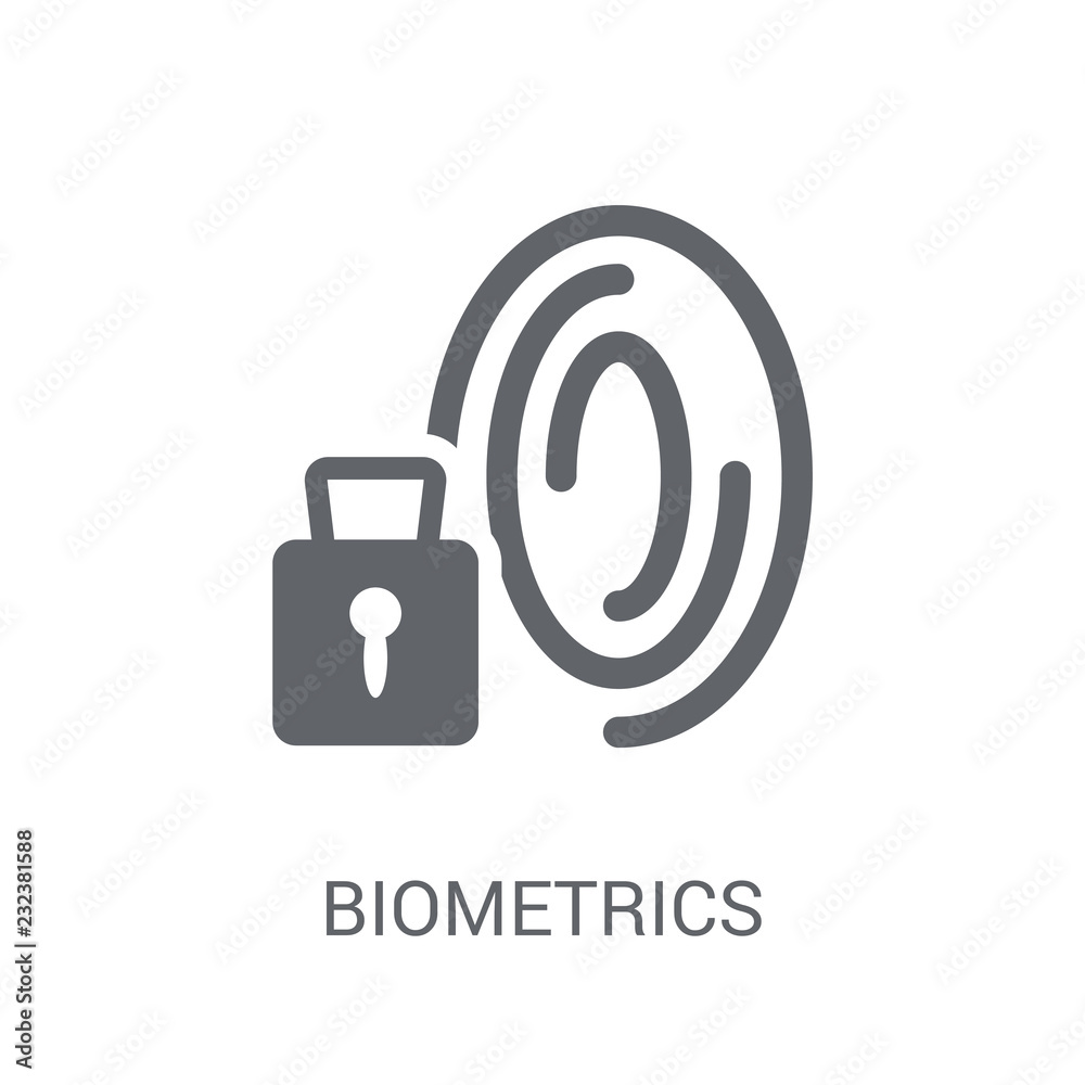 Biometrics icon. Trendy Biometrics logo concept on white background ...