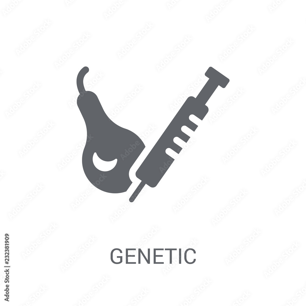 Genetic modification icon. Trendy Genetic modification logo concept on ...