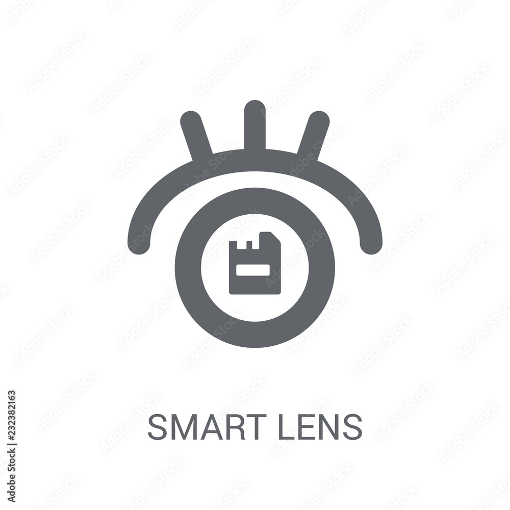 Smart lens icon. Trendy Smart lens logo concept on white background ...