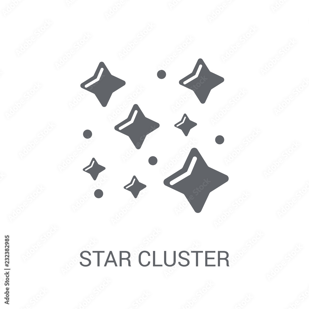Star Cluster icon. Trendy Star Cluster logo concept on white background ...