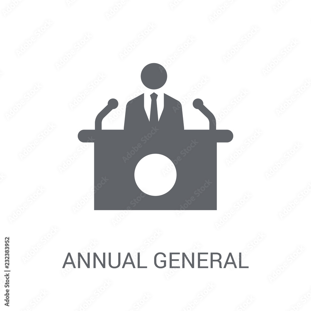 Annual general meeting (AGM) icon. Trendy Annual general meeting (AGM ...