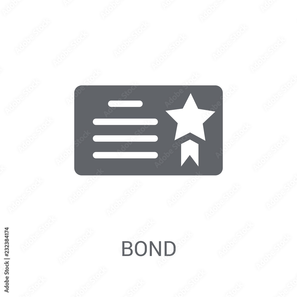 Bond icon. Trendy Bond logo concept on white background from business ...