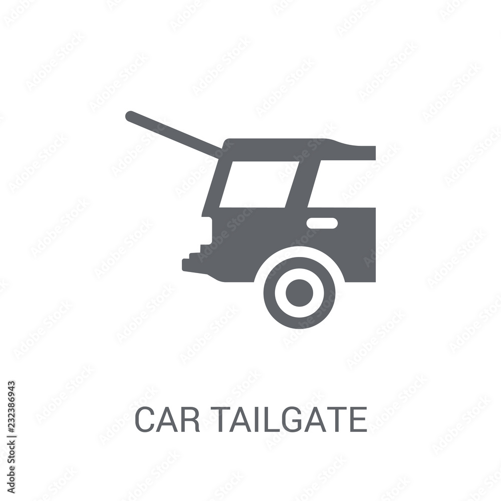 car tailgate icon. Trendy car tailgate logo concept on white background ...