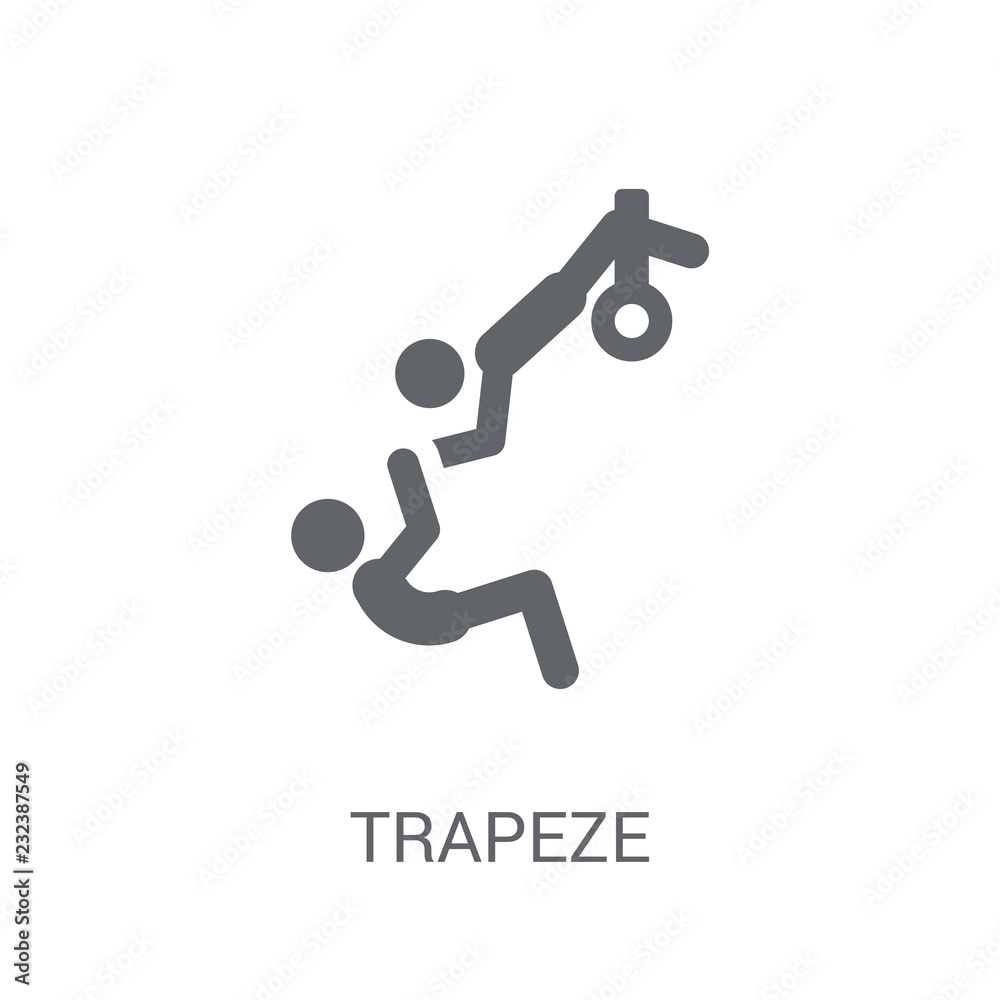 trapeze icon. Trendy trapeze logo concept on white background from ...