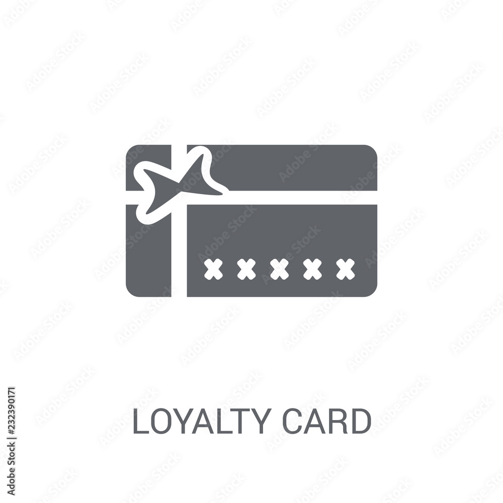 Loyalty card icon. Trendy Loyalty card logo concept on white background ...