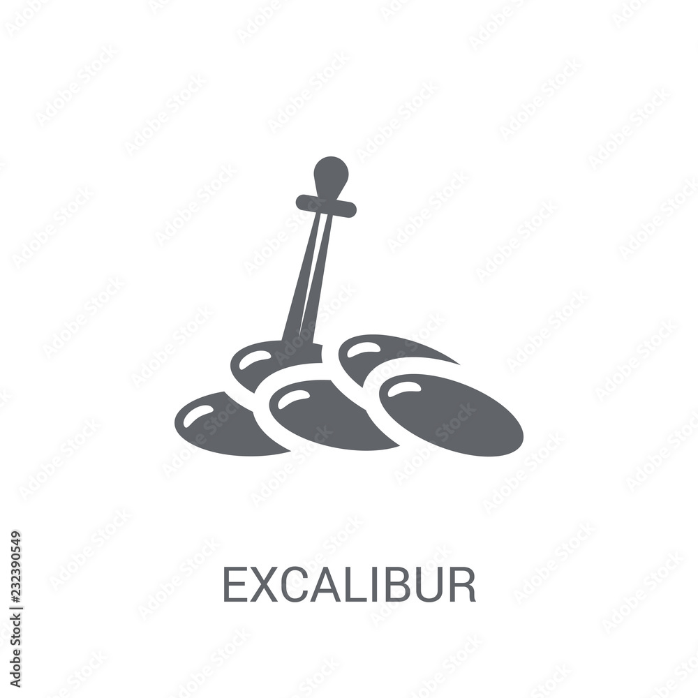 Excalibur icon. Trendy Excalibur logo concept on white background from ...