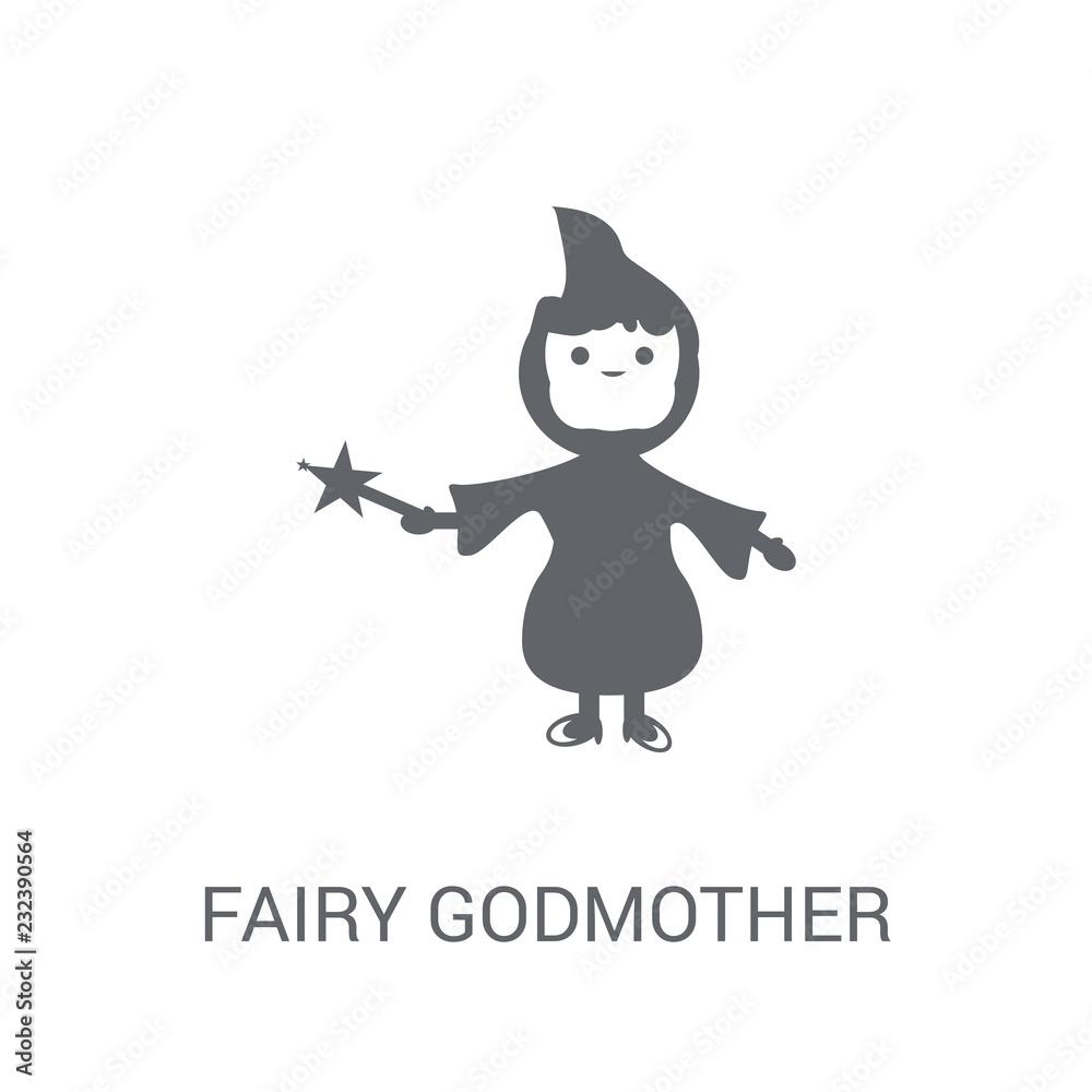 fairy godmother icon. Trendy fairy godmother logo concept on white ...