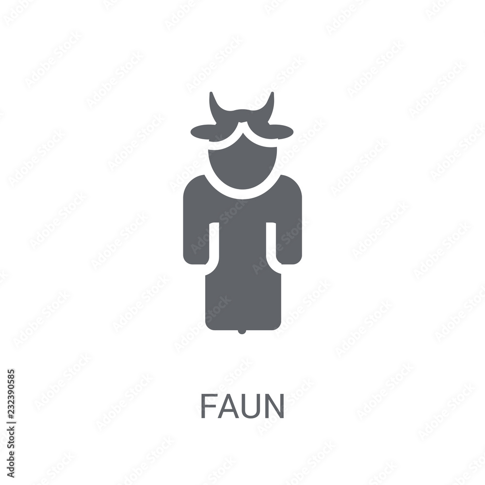 Faun icon. Trendy Faun logo concept on white background from Fairy Tale ...