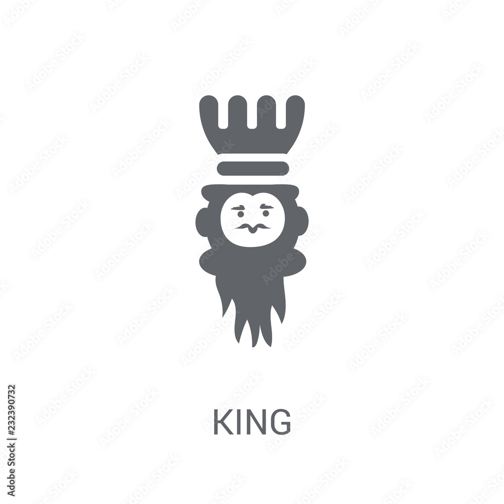 King icon. Trendy King logo concept on white background from Fairy Tale ...
