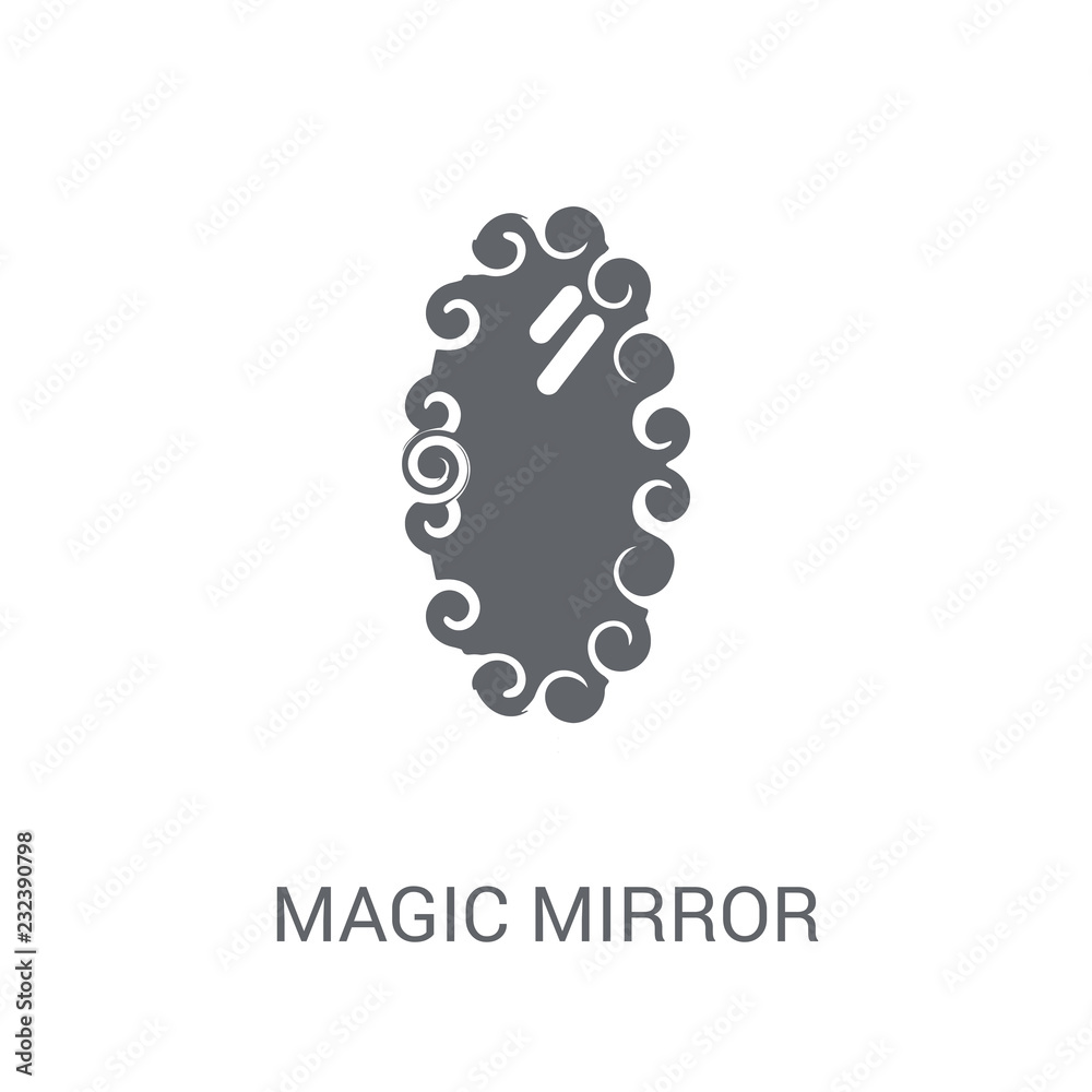 Magic mirror icon. Trendy Magic mirror logo concept on white background ...