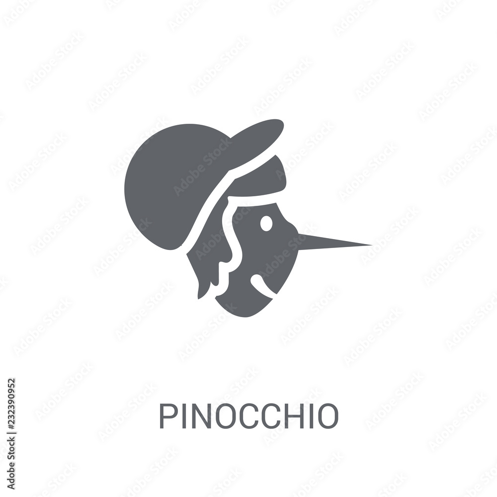 Pinocchio icon. Trendy Pinocchio logo concept on white background from ...