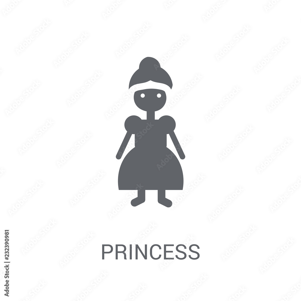 Princess icon. Trendy Princess logo concept on white background from ...