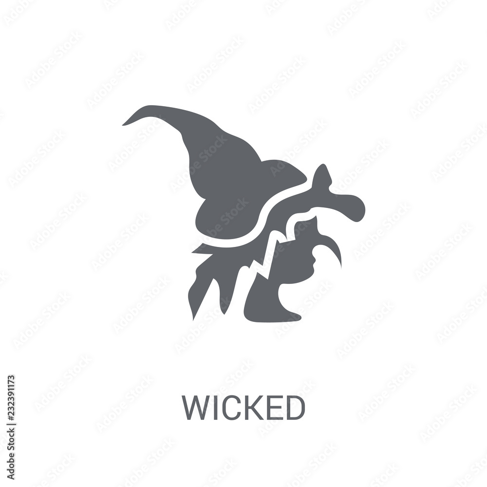 wicked icon. Trendy wicked logo concept on white background from Fairy ...
