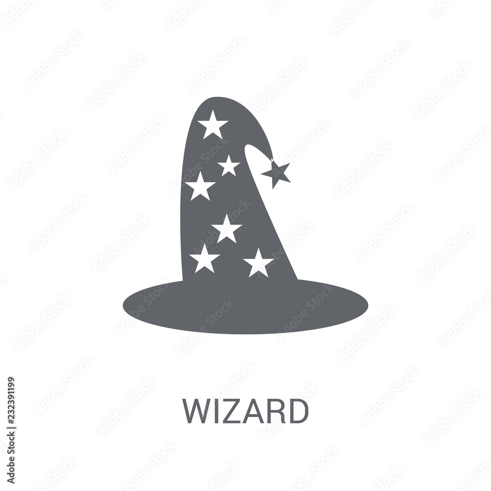 Wizard icon. Trendy Wizard logo concept on white background from Fairy ...