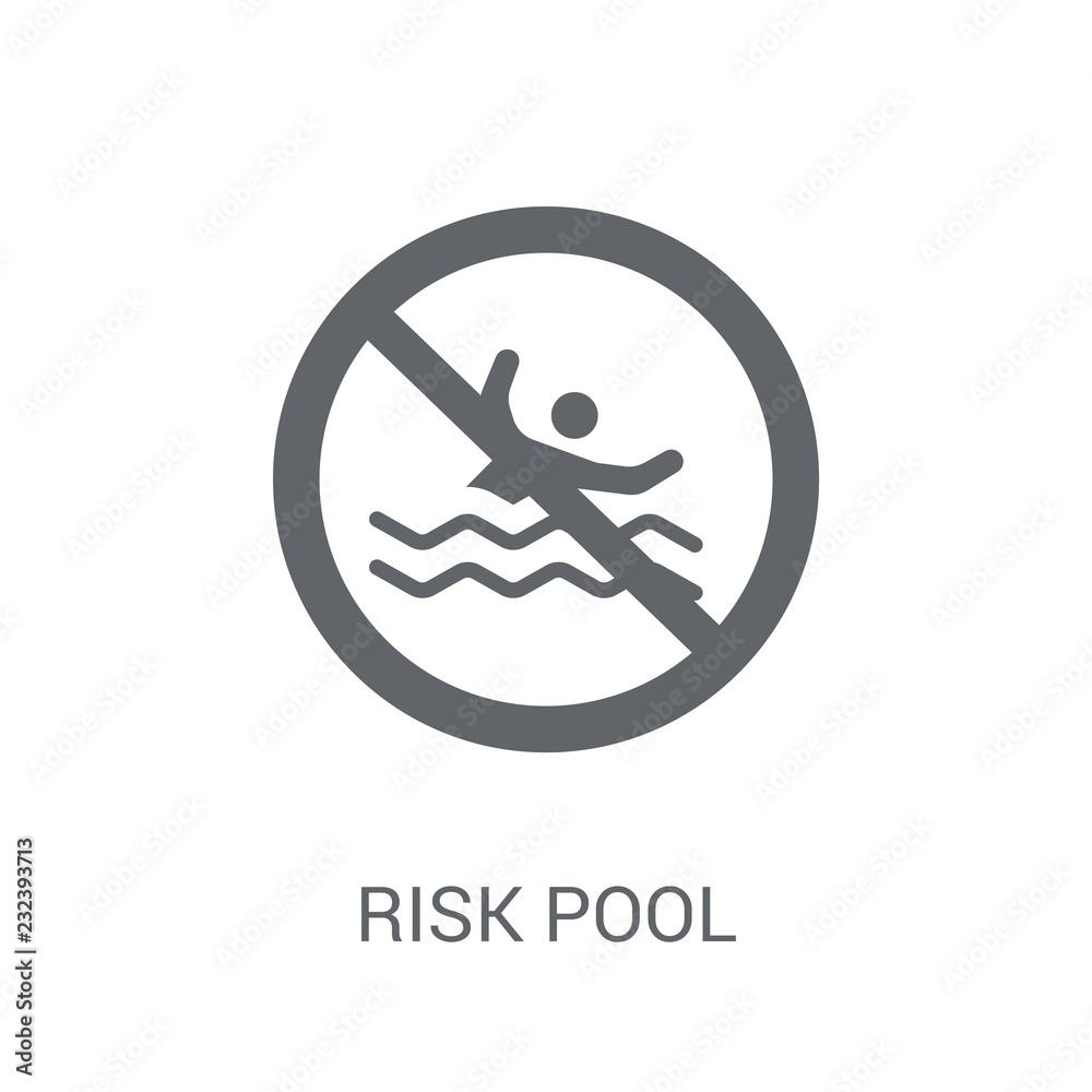 risk pool icon. Trendy risk pool logo concept on white background from ...