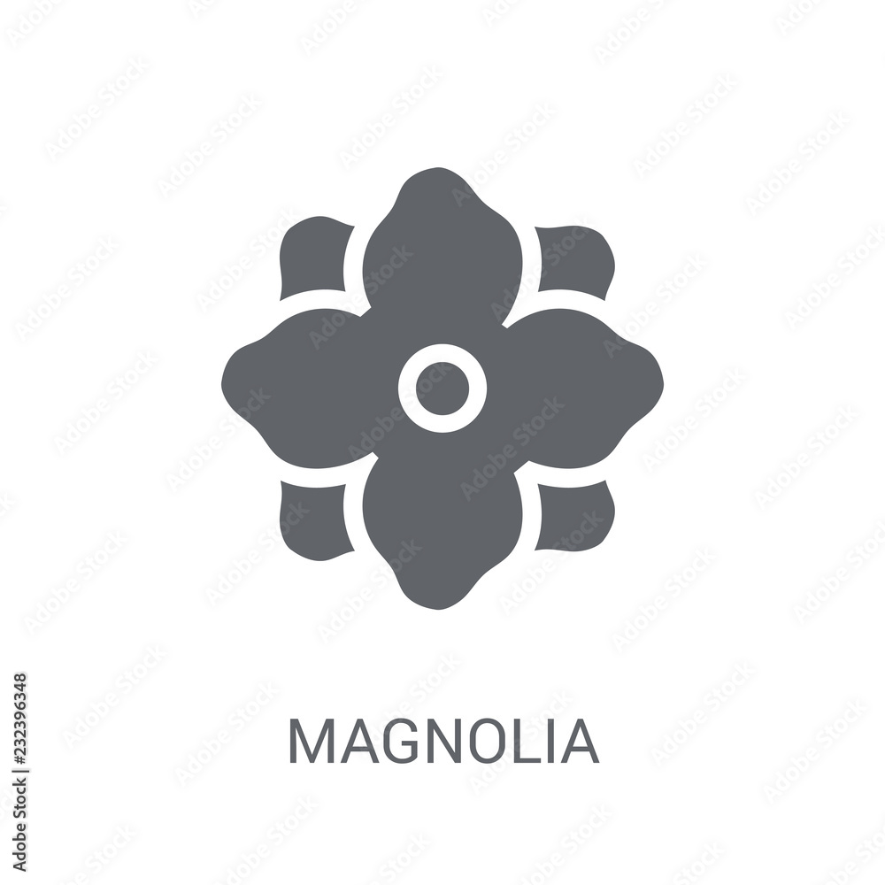 Magnolia icon. Trendy Magnolia logo concept on white background from ...