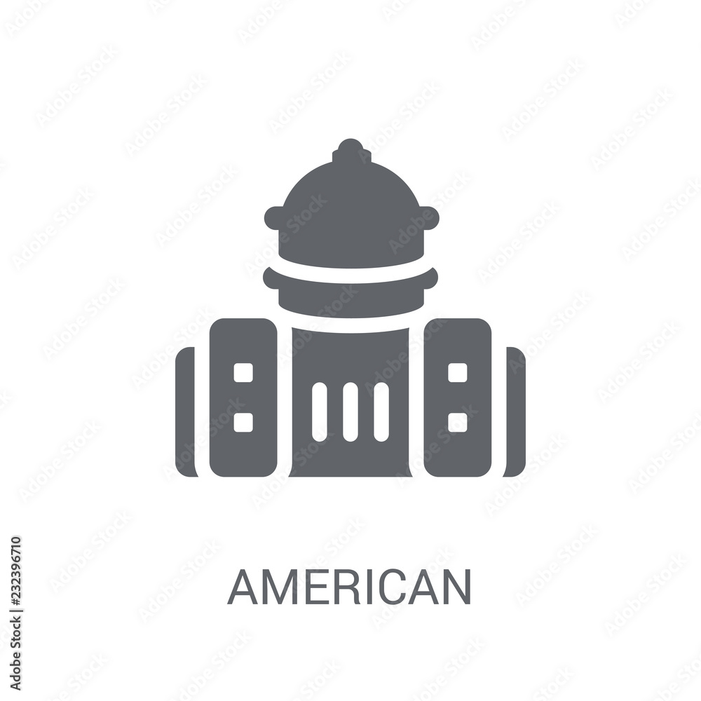 American government building icon. Trendy American government building ...