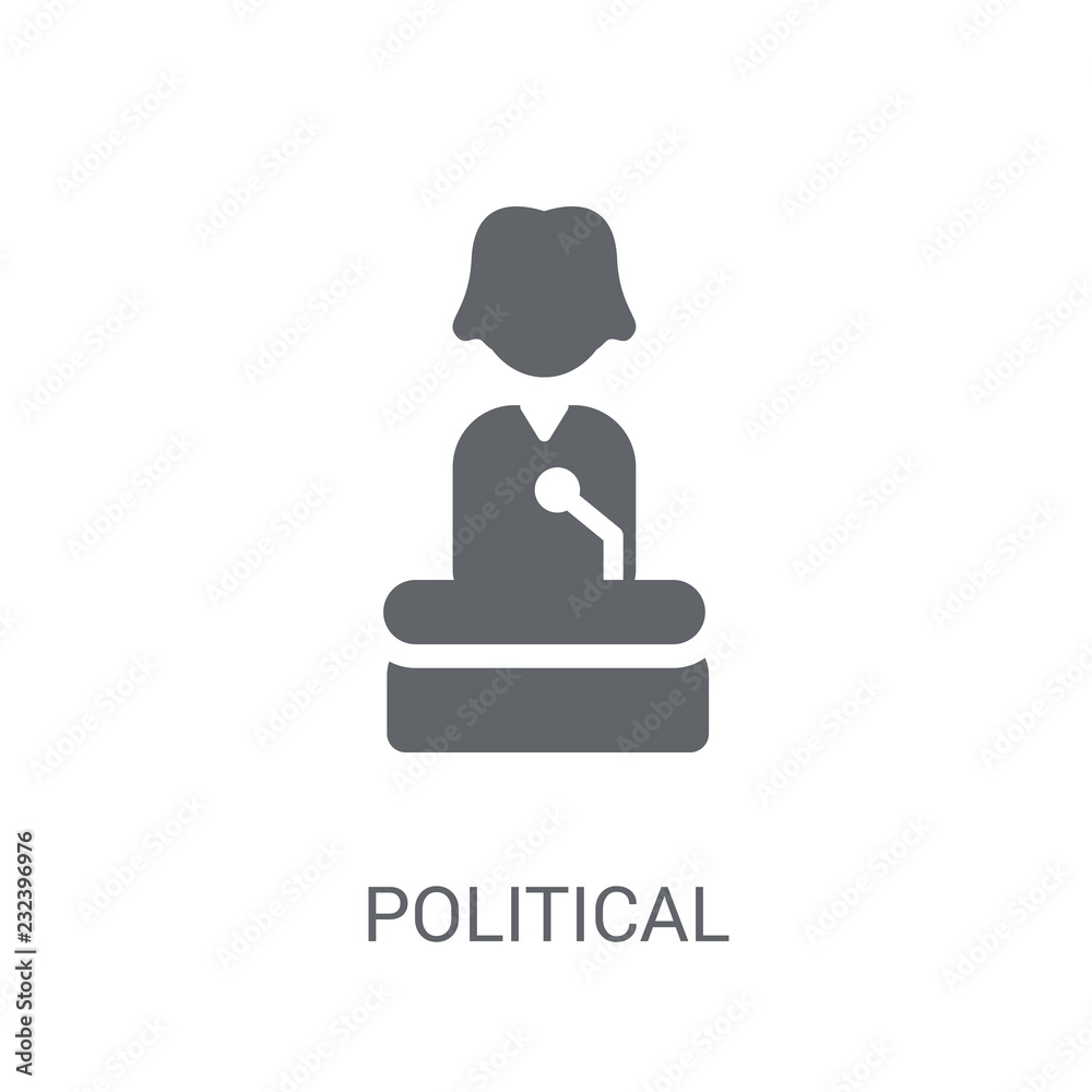 Political candidate speech icon. Trendy Political candidate speech logo ...