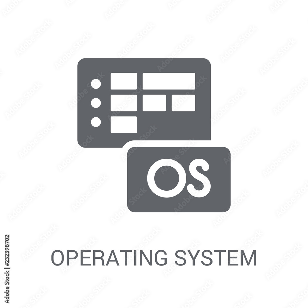 Operating system icon. Trendy Operating system logo concept on white ...