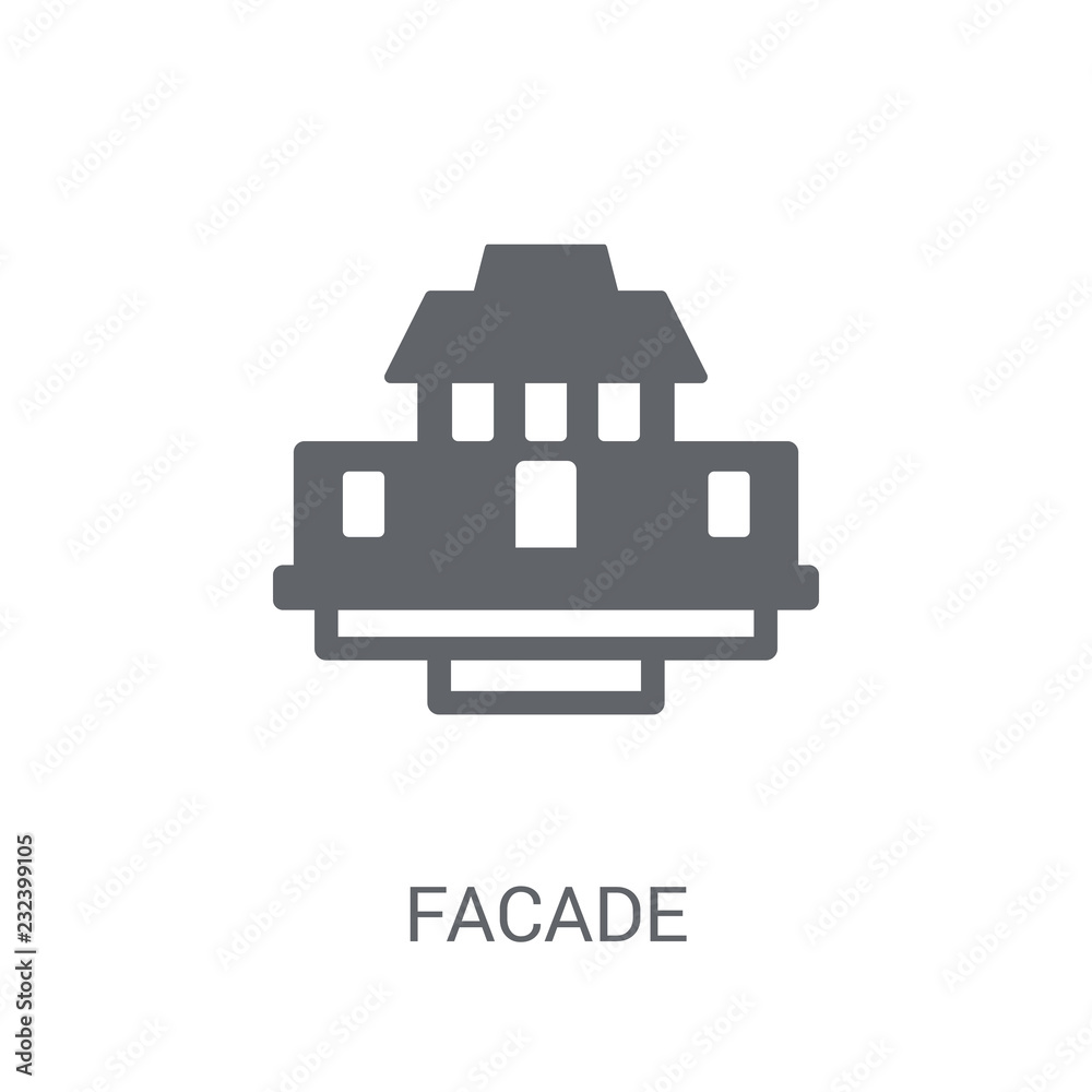 Facade icon. Trendy Facade logo concept on white background from Real ...