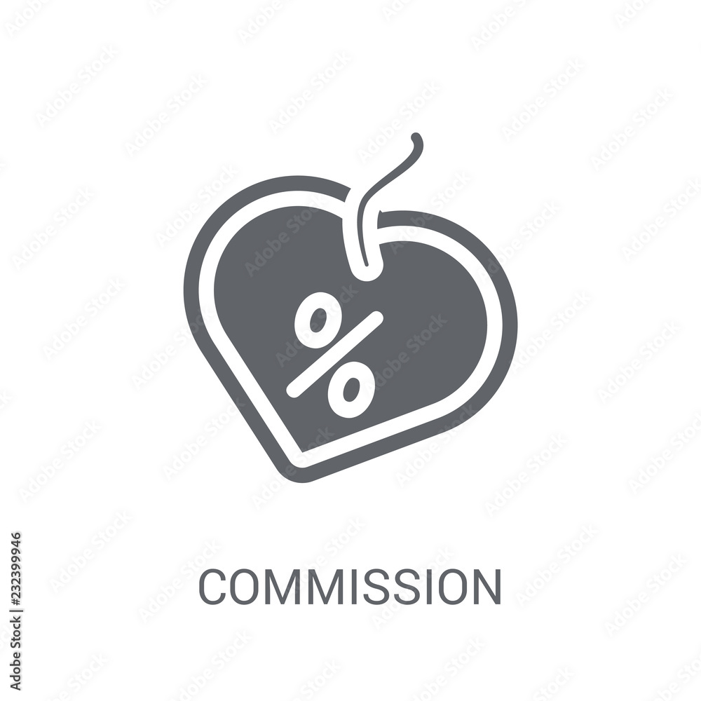 Commission icon. Trendy Commission logo concept on white background ...