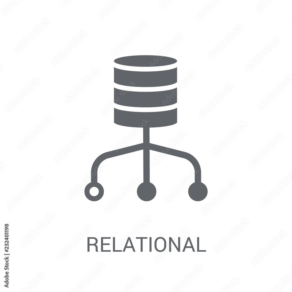 Relational database management system icon. Trendy Relational database ...