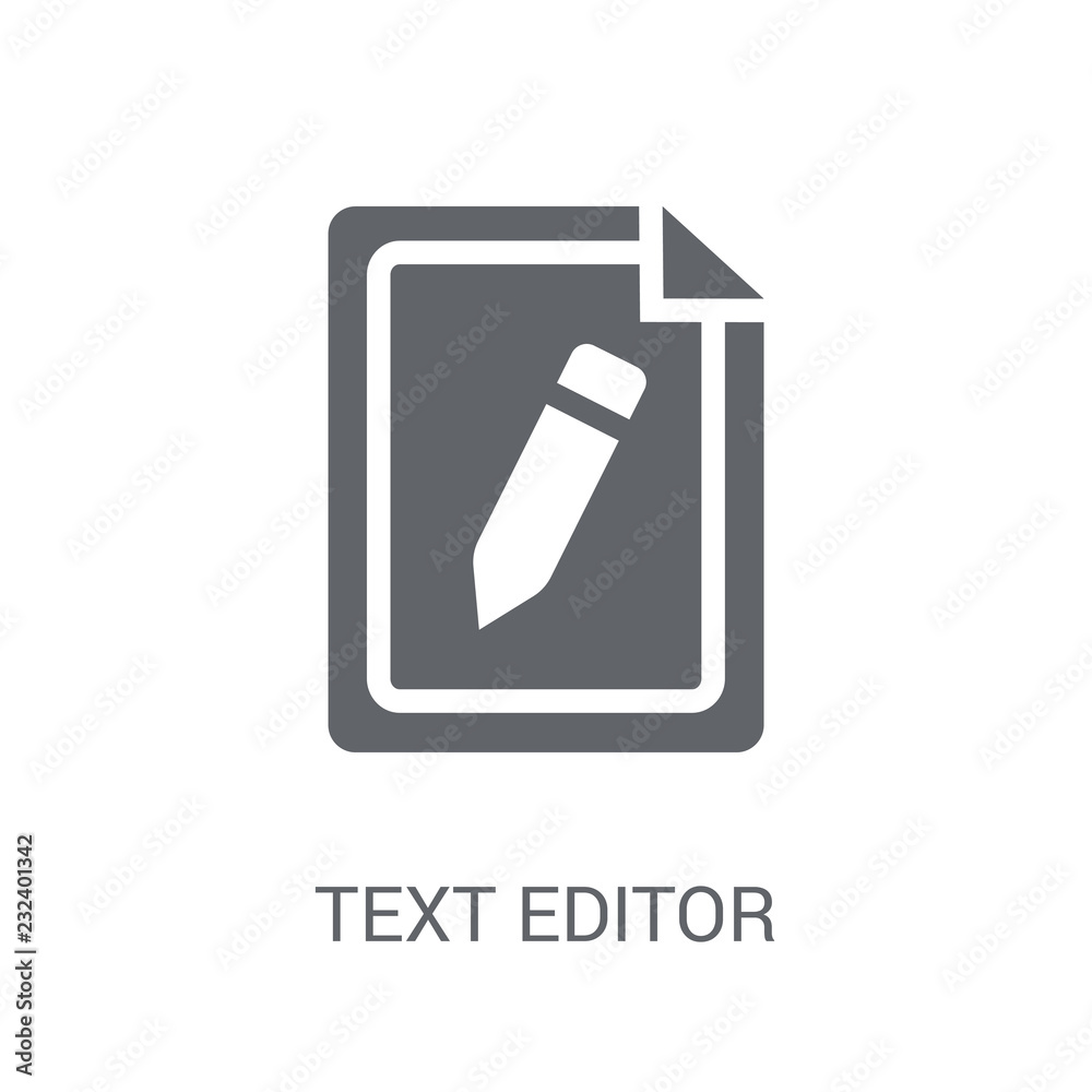 Text editor icon. Trendy Text editor logo concept on white background ...