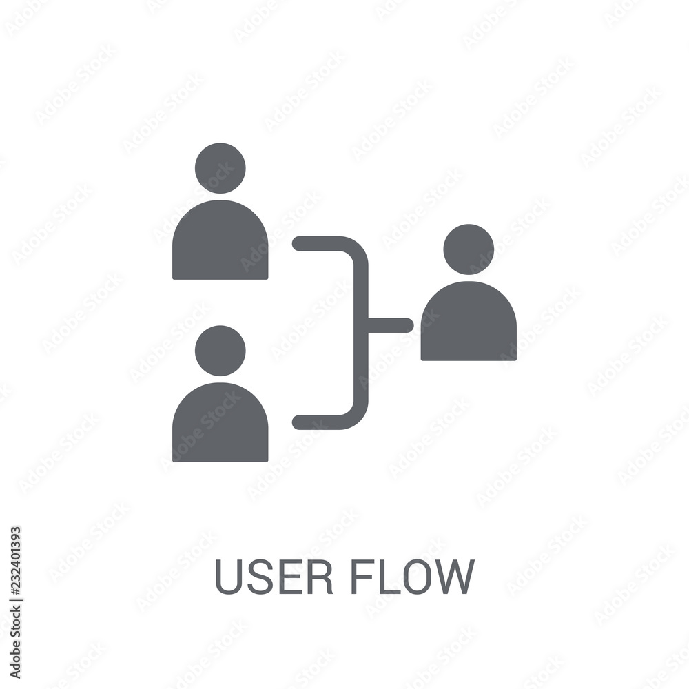 Vetor de User flow icon. Trendy User flow logo concept on white ...