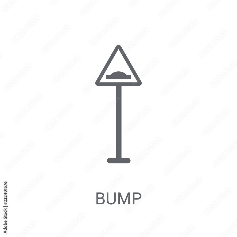 Bump sign icon. Trendy Bump sign logo concept on white background from ...
