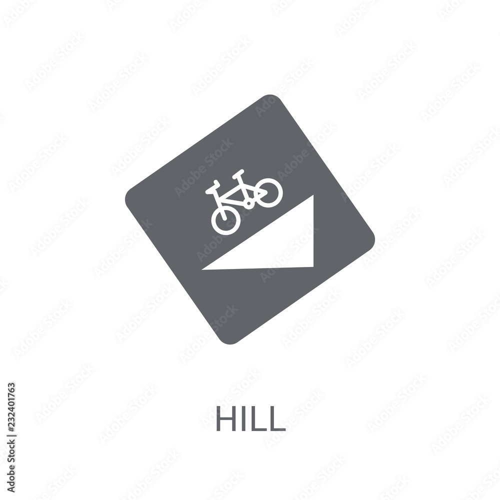 Hill sign icon. Trendy Hill sign logo concept on white background from ...