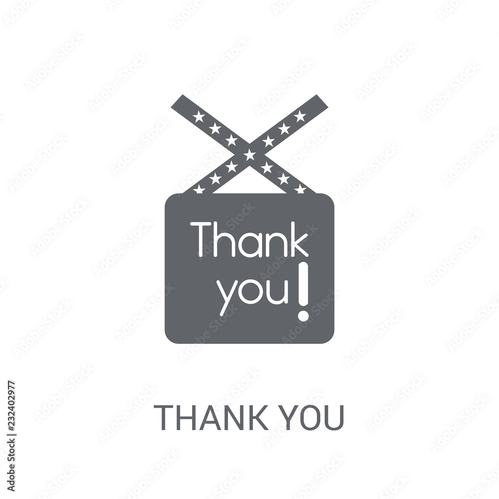 Thank you icon. Trendy Thank you logo concept on white background from ...