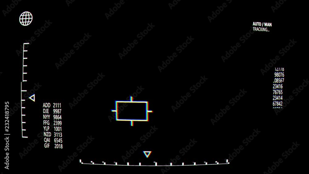 Night Vision Tracking Camera Concept, Screen Overlay For UAV ...