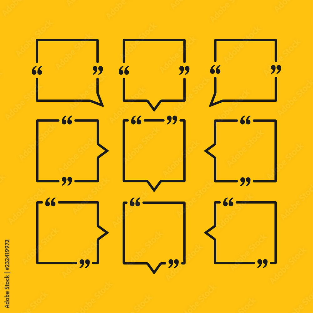 Square Speech Bubble Vector