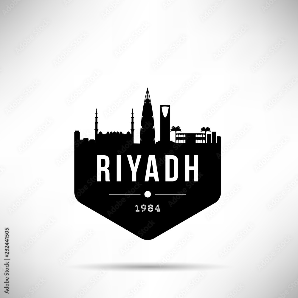 Riyadh Modern Skyline Vector Template Stock Vector | Adobe Stock