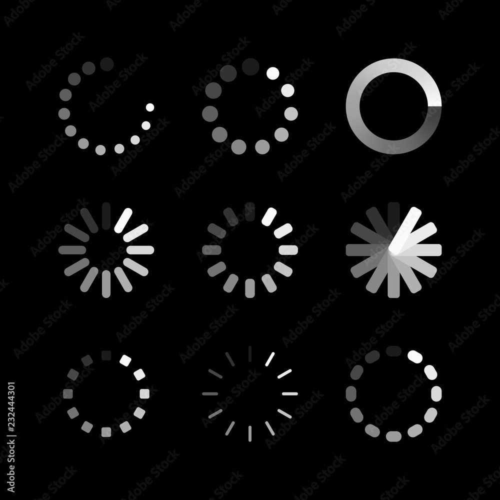 Loading icon. Circle website buffer loader or preloader. Vector ...