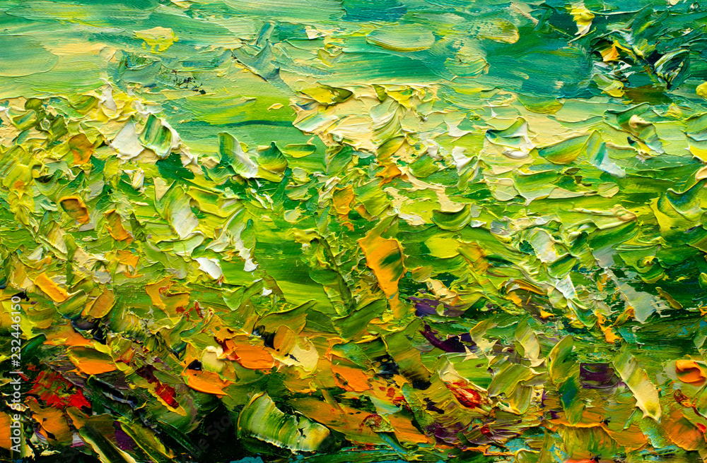 oil painting brush strokes, detail, universal organic structure Stock ...