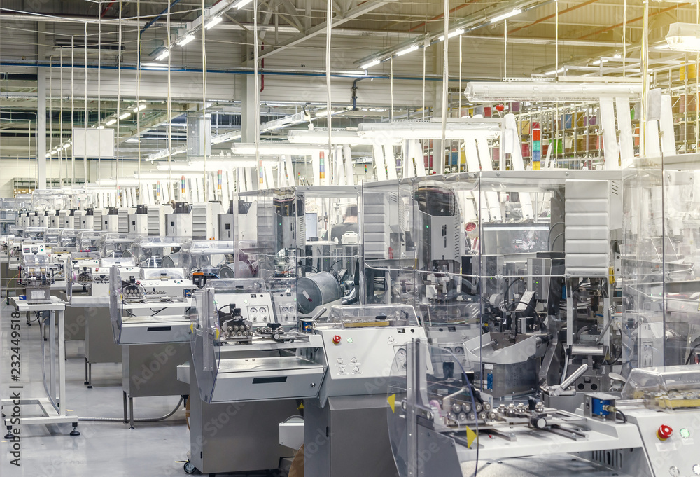 Production machines installed at an industrial enterprise, the ...