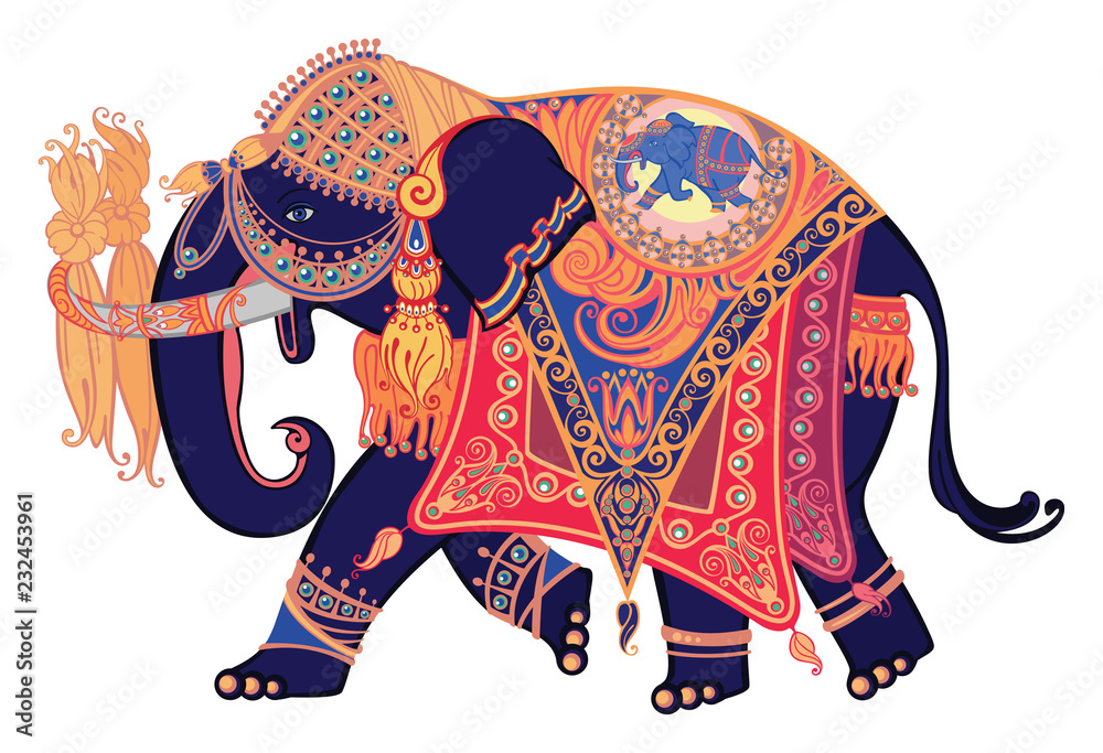 Indian elephant Stock Vector | Adobe Stock