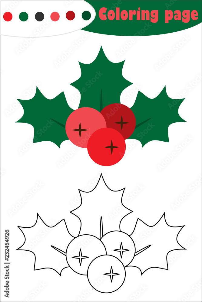 Holly Coloring Page