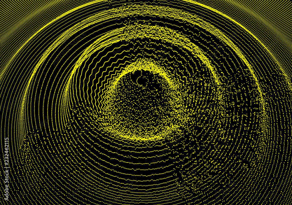 3D wavy background with ripple effect. Vector illustration with ...