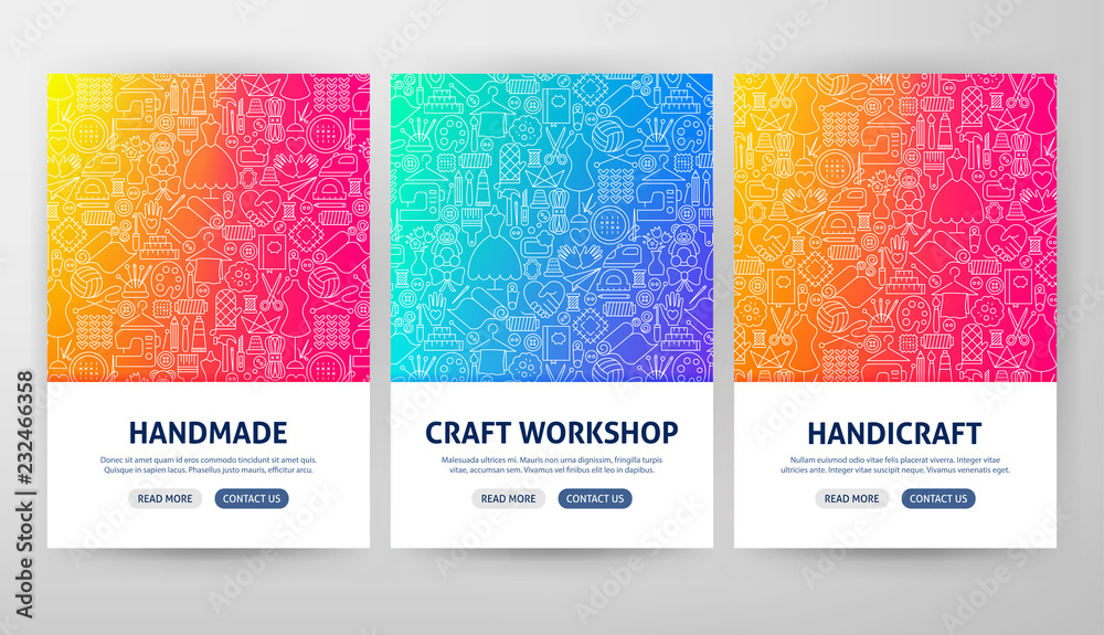 Handmade Flyer Concepts Stock Vector | Adobe Stock