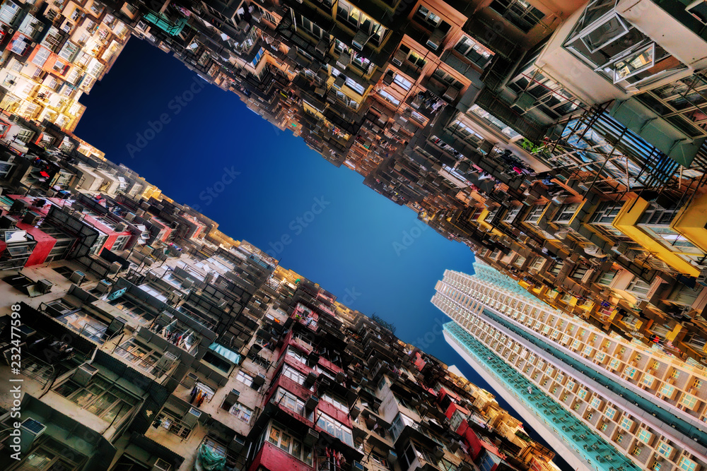 Yick Cheong Building, also known as the Monster Building, old buildings ...