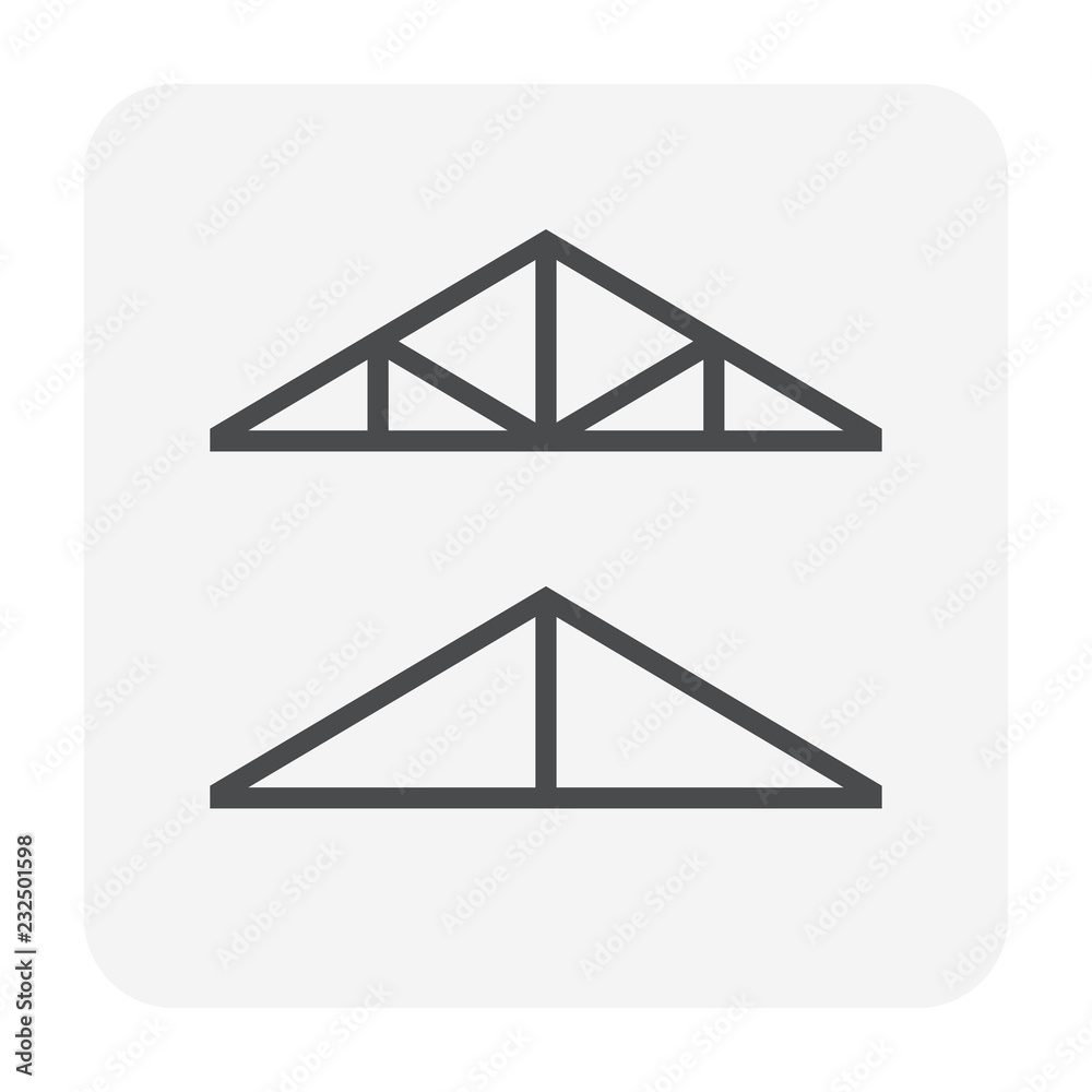 roof truss icon Stock Vector | Adobe Stock