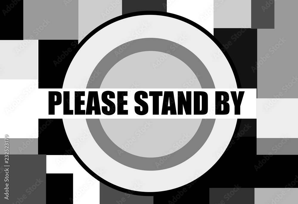 please stand by televsion test pattern Stock Vector | Adobe Stock