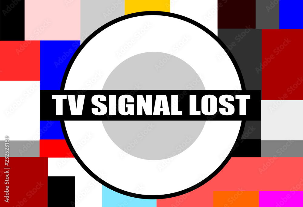 signal lost television test pattern Stock Vector | Adobe Stock