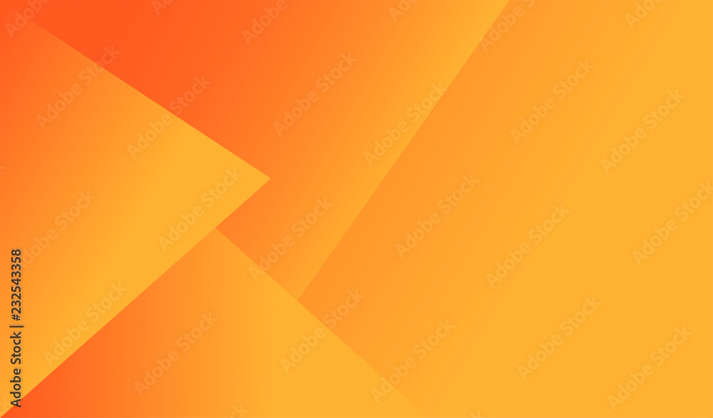 Orange color geometry background abstract art. Vector illustration ...
